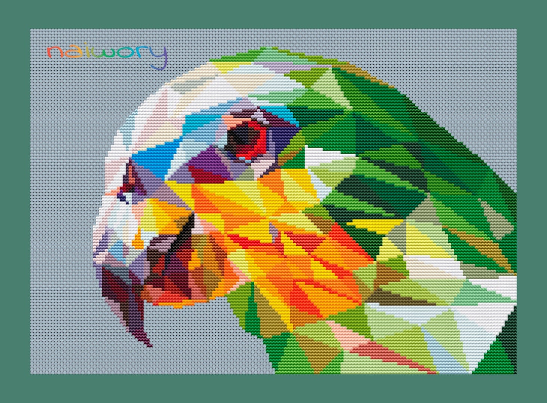 Colourful Parrot Cross Stitch Pattern - Etsy