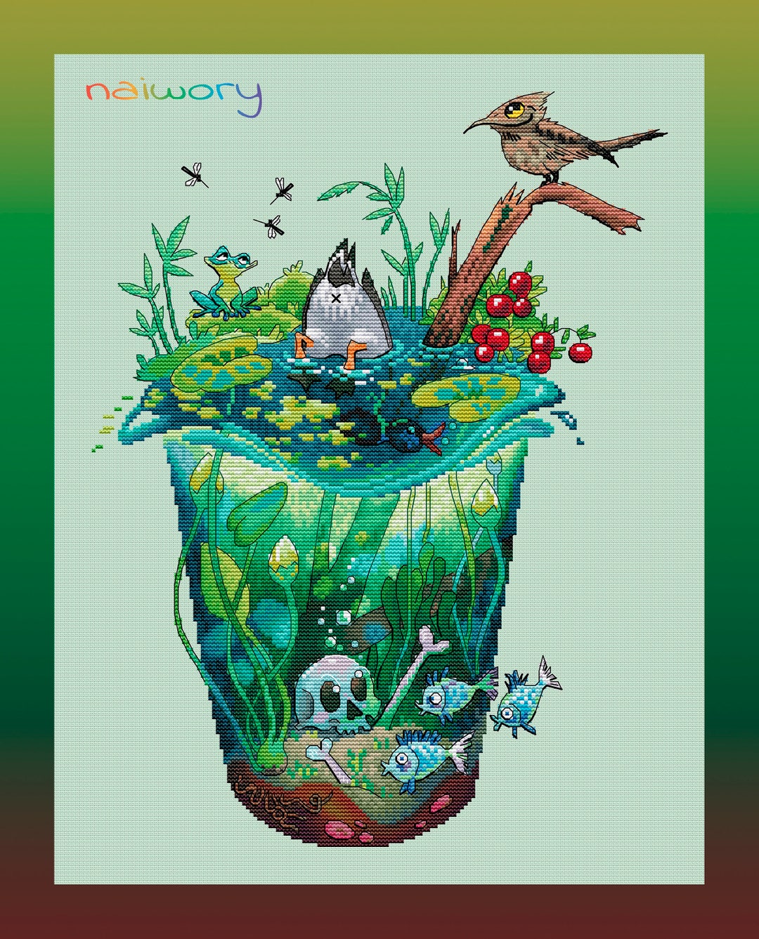 Swamp Latte Cross Stitch Pattern - Etsy