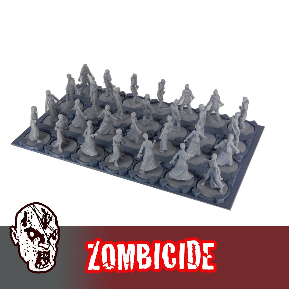Zombicide Figurine Tray Zombies Survivors Storage 28 Slots - Etsy