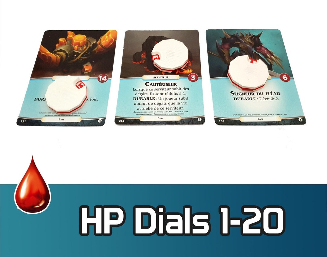 Two Sided HP Damage Counter Dials Board Game - Etsy