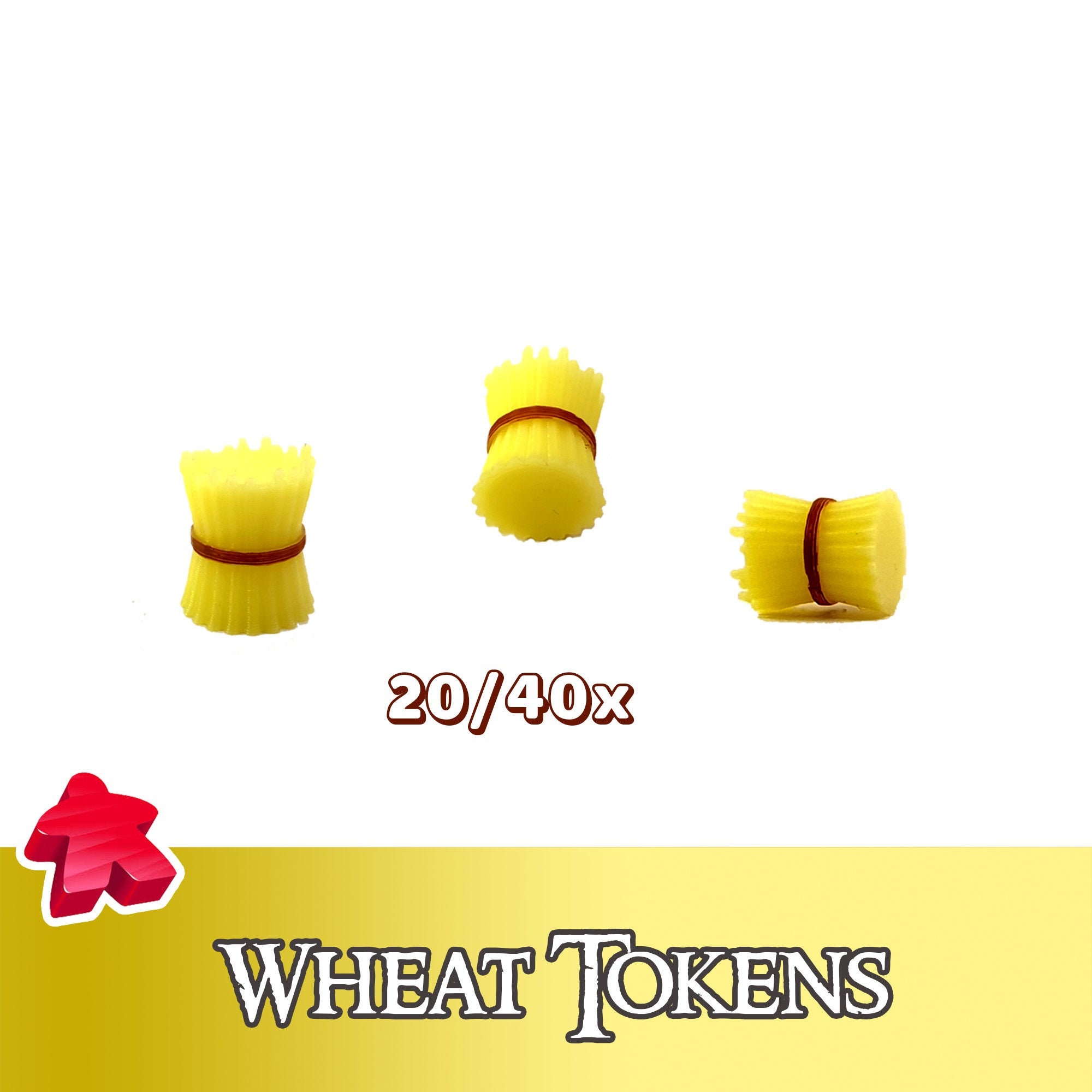 20/40x Deluxe Wheat Resource Tokens Board Game - Etsy