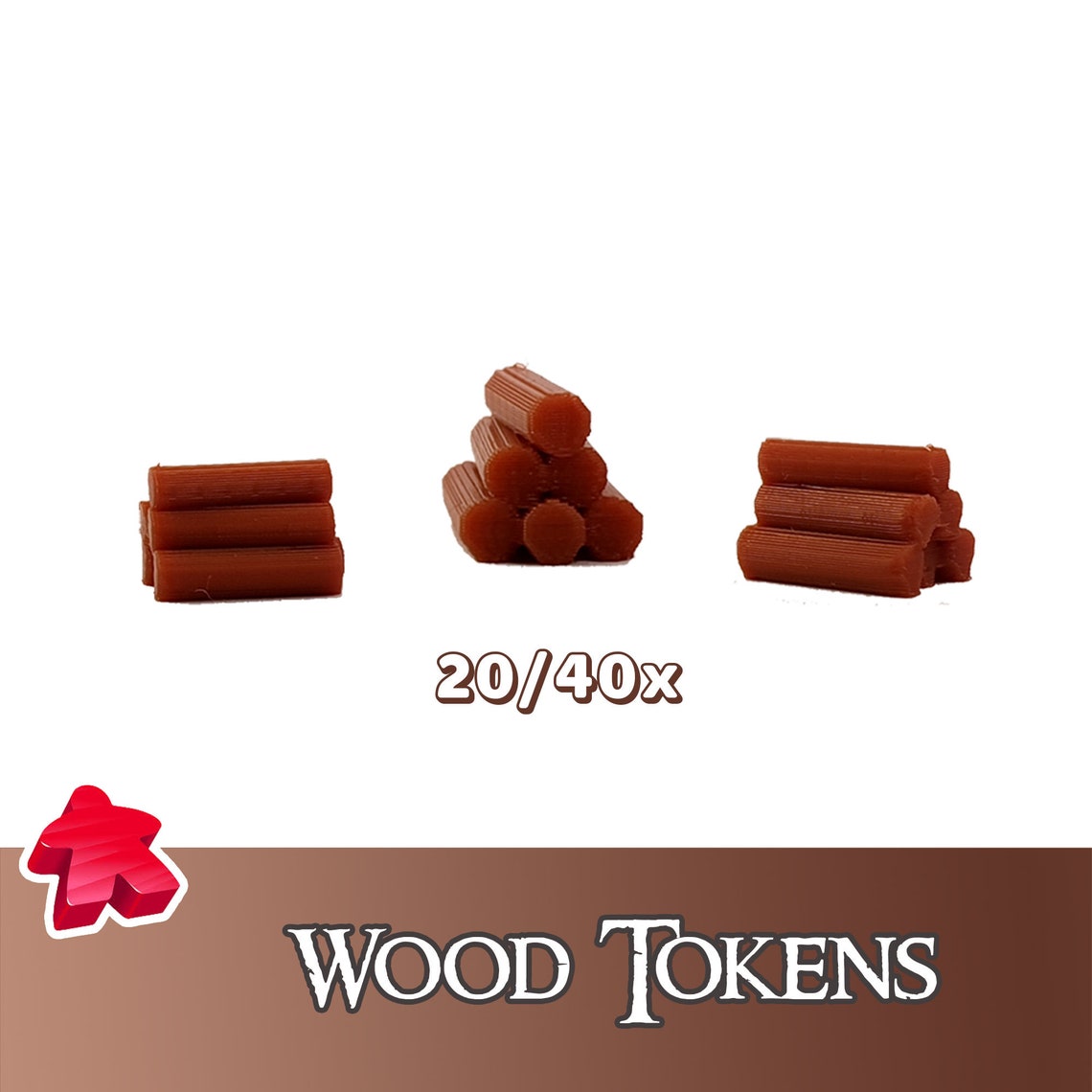 20/40x Deluxe Wood Lumber Resource Tokens Board Game - Etsy