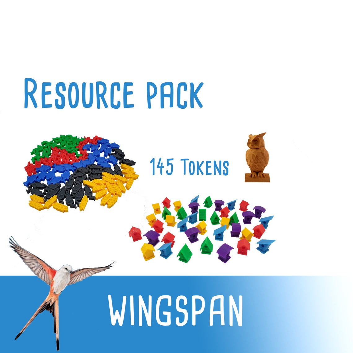 Wingspan 145x Deluxe Tokens Resource Pack Food Action Markers | Etsy