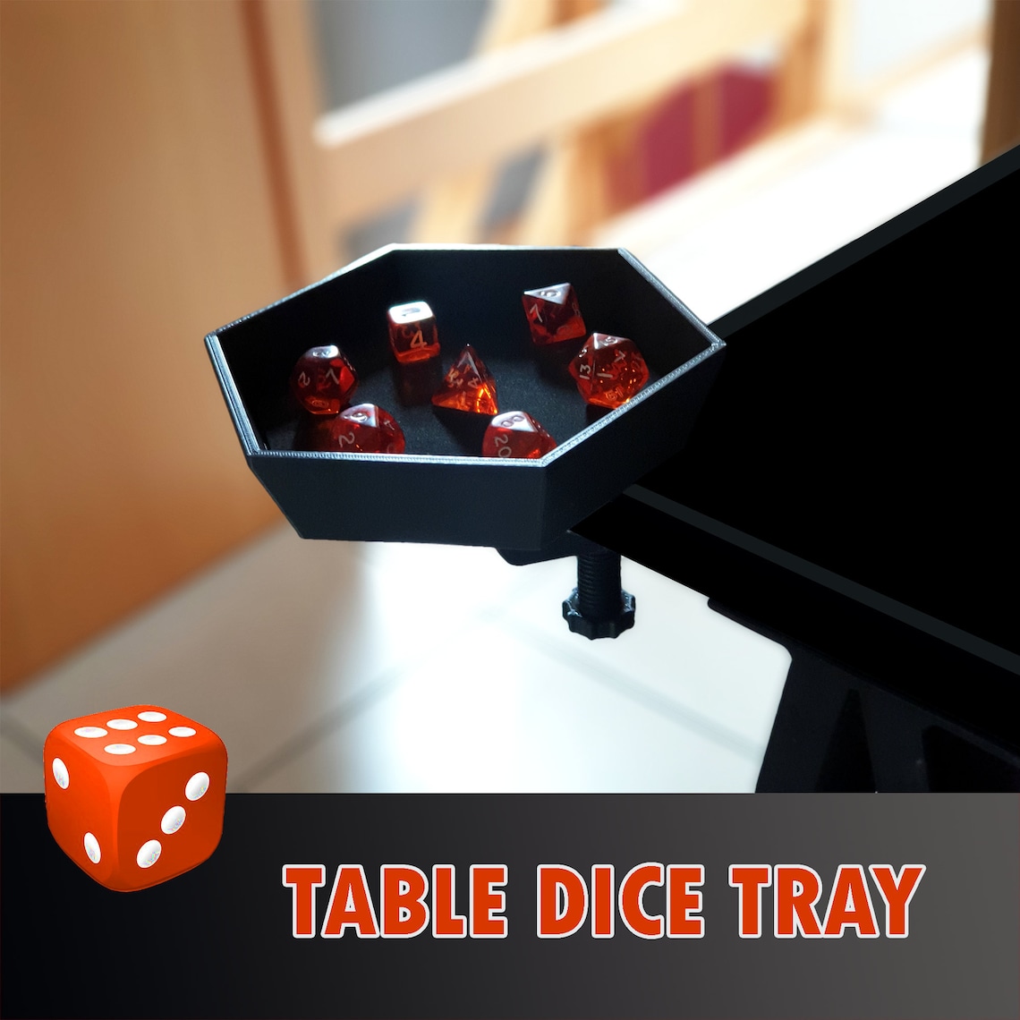 Table Dice Tray With Clamp and Foam Bed Board Game - Etsy