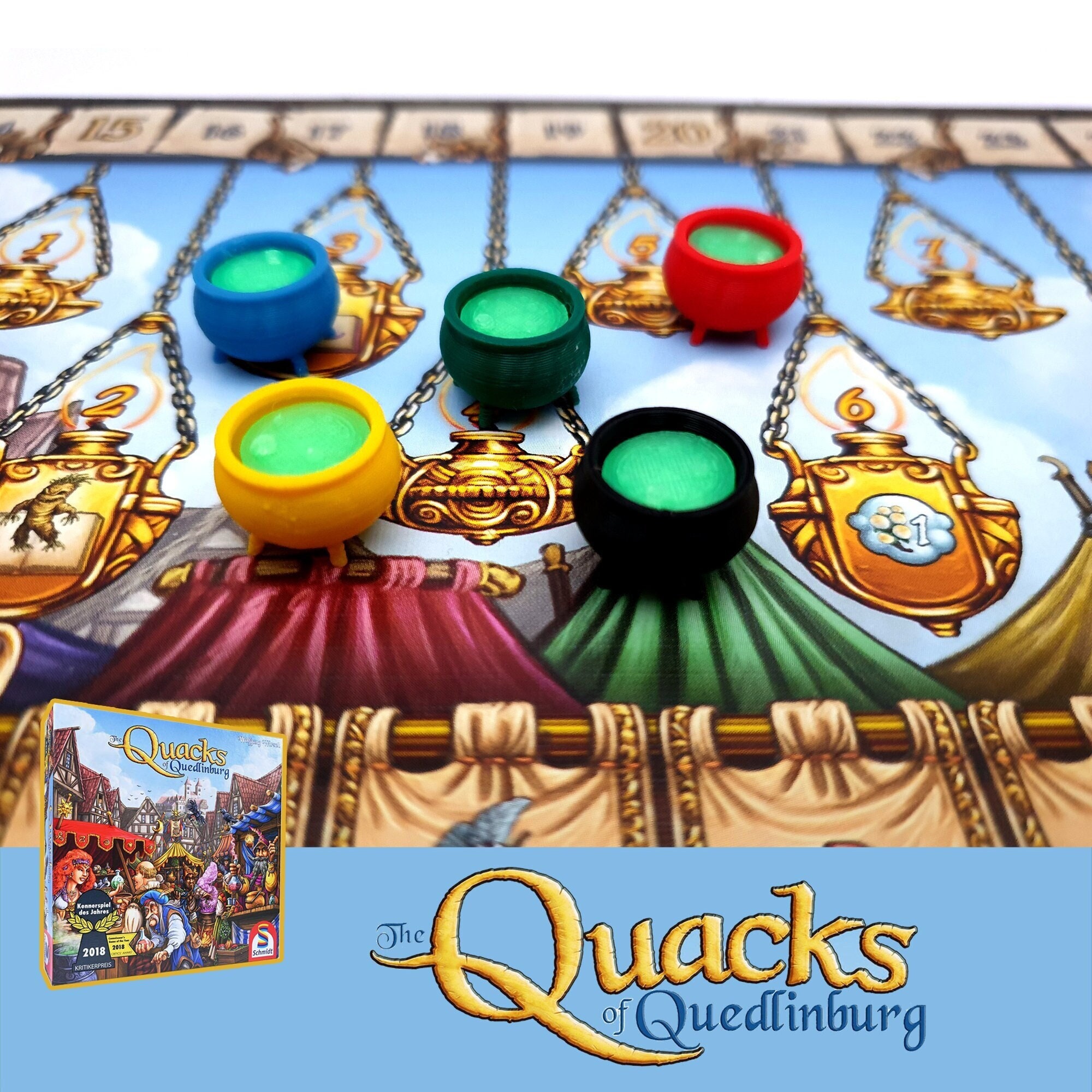 The Quacks of Quedlinburg Game 5x Deluxe Pots Player Markers - Etsy