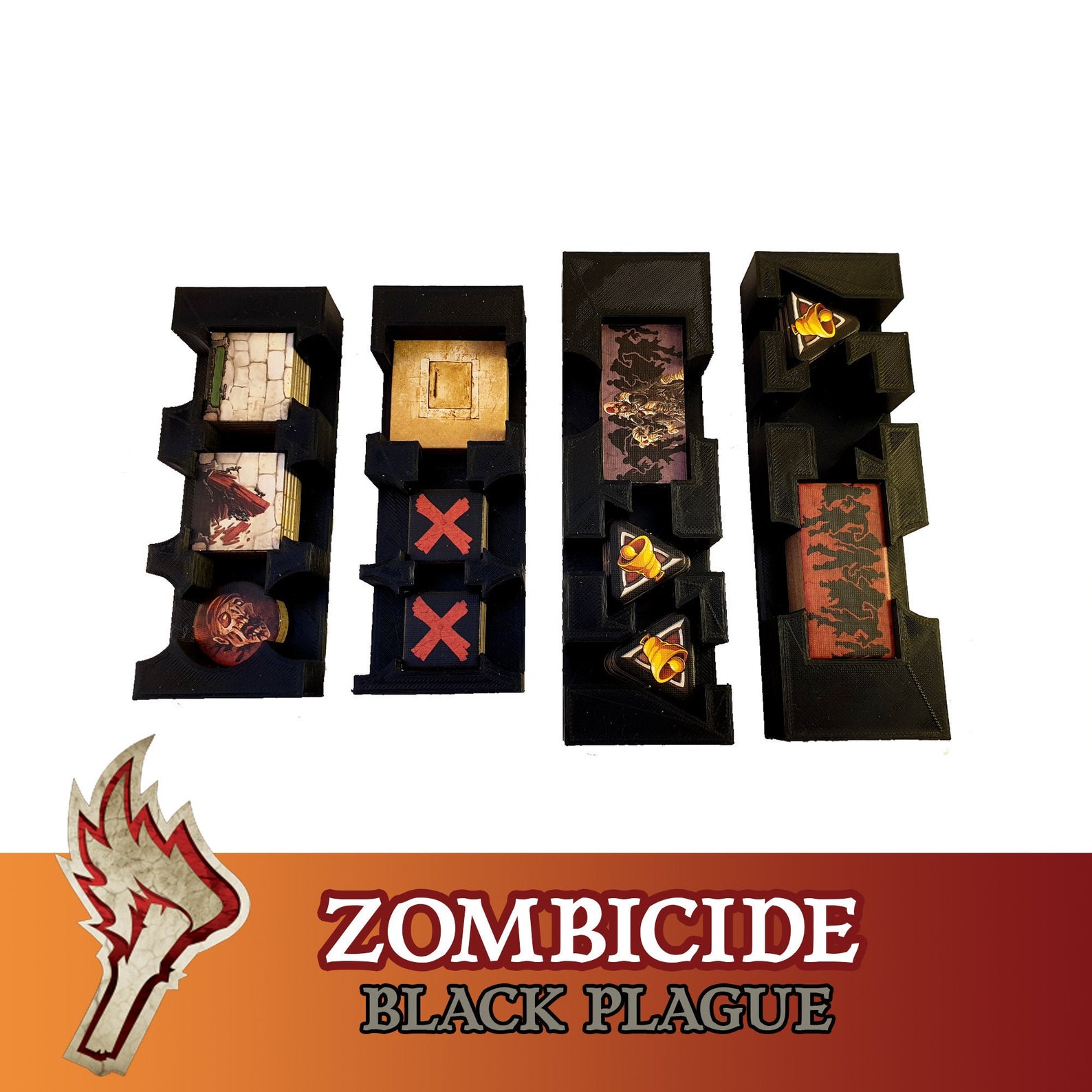 Zombicide Black Plague 4x Token Holder Board Game - Etsy