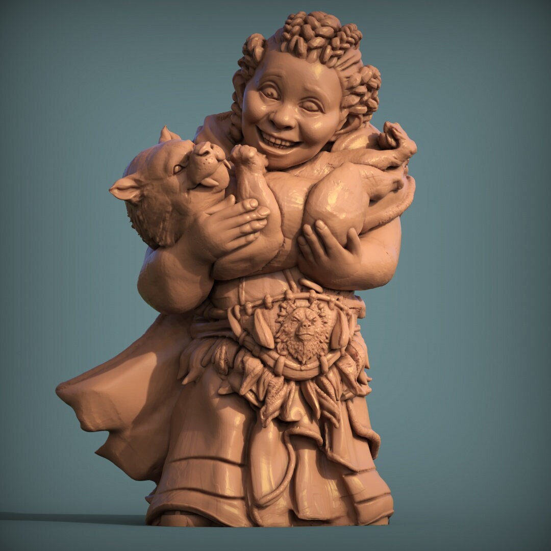 Dwarf Girl Resin 3D Printed Models - Etsy