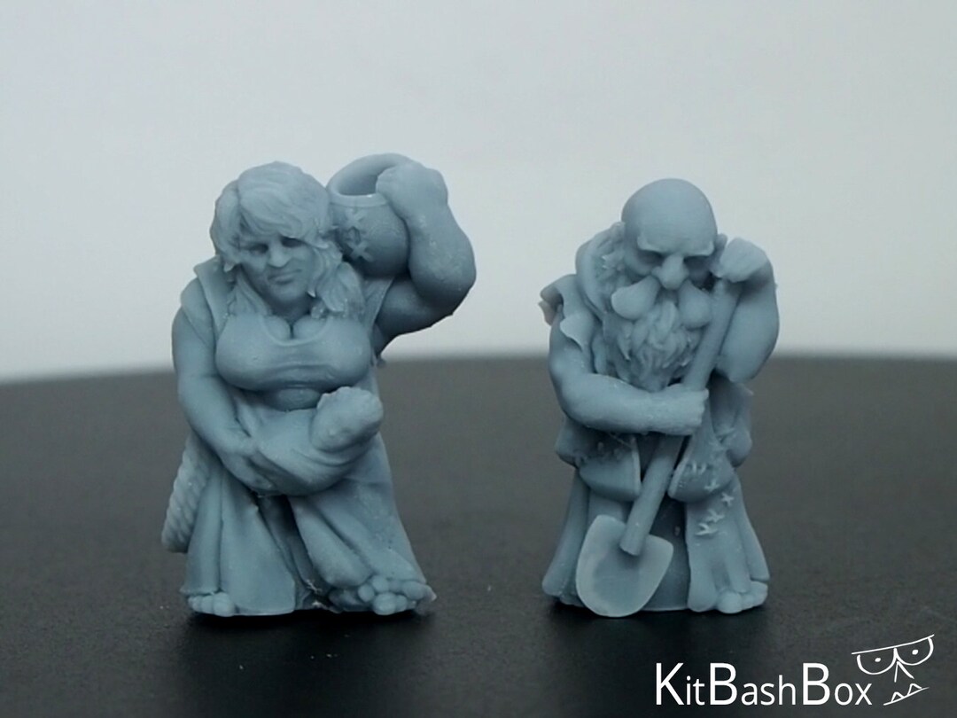 Dwarf Villagers Resin 3D Printed Models - Etsy UK