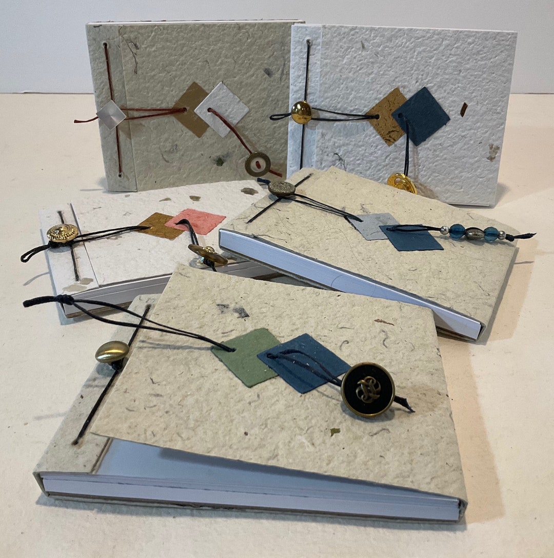 Pocket Size Note Book 4" X 5". Handmade Paper and Recycled, 40 Pages - Etsy