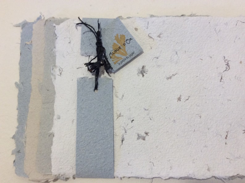 4 Sheets (8.5" X 11) Hand Made Rag Paper With Seaweed - Etsy UK