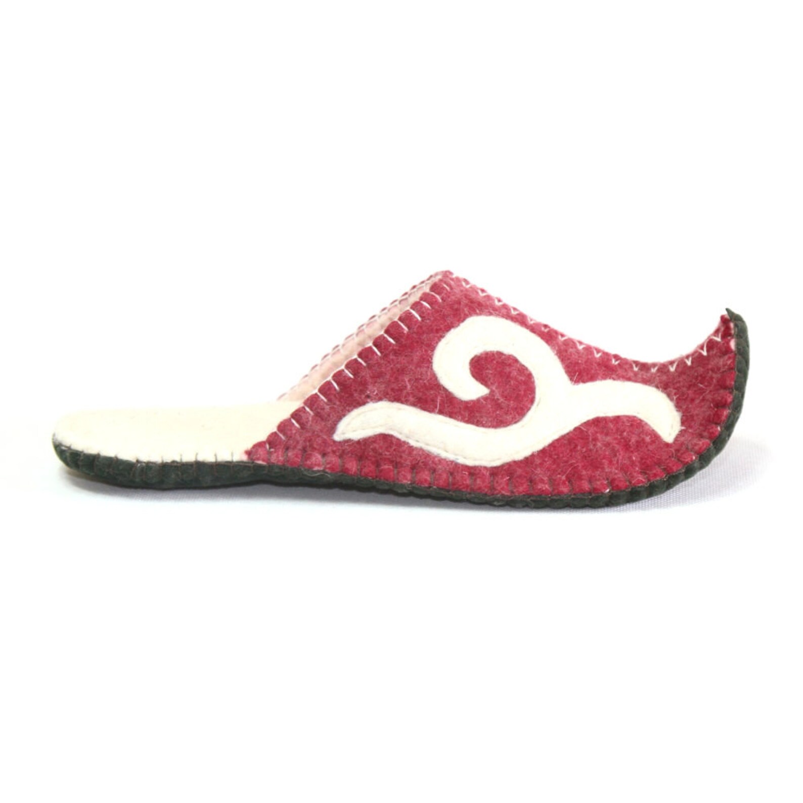 Red Felt Slippers - Etsy
