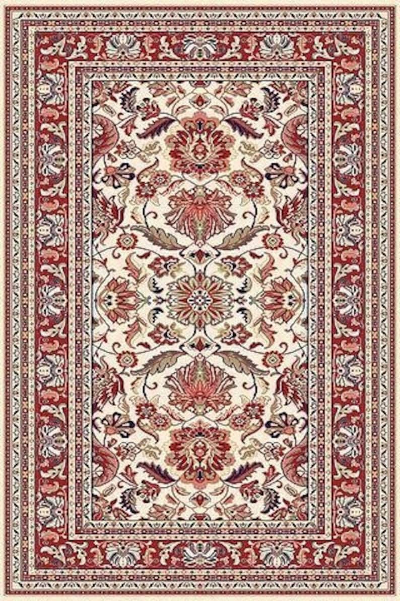Mongolian Classic Pattern Red Wool Carpet (200×300 Cm) - Etsy