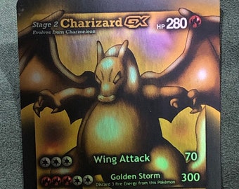 Golden Charizard Gx - Etsy