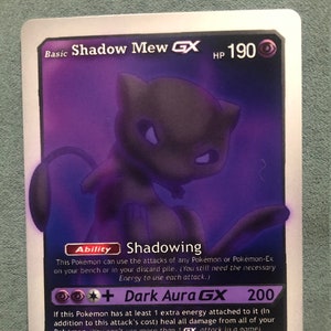 Custom Pokémon Card Shadow Mew Full Art | Etsy