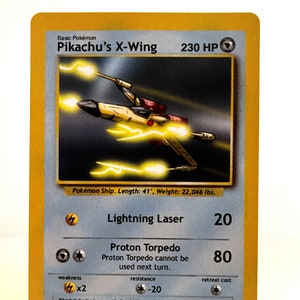 Custom Pokemon Card Pikachu's X-wing - Etsy