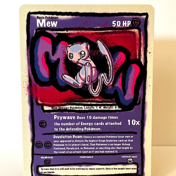 Mew Card - Etsy