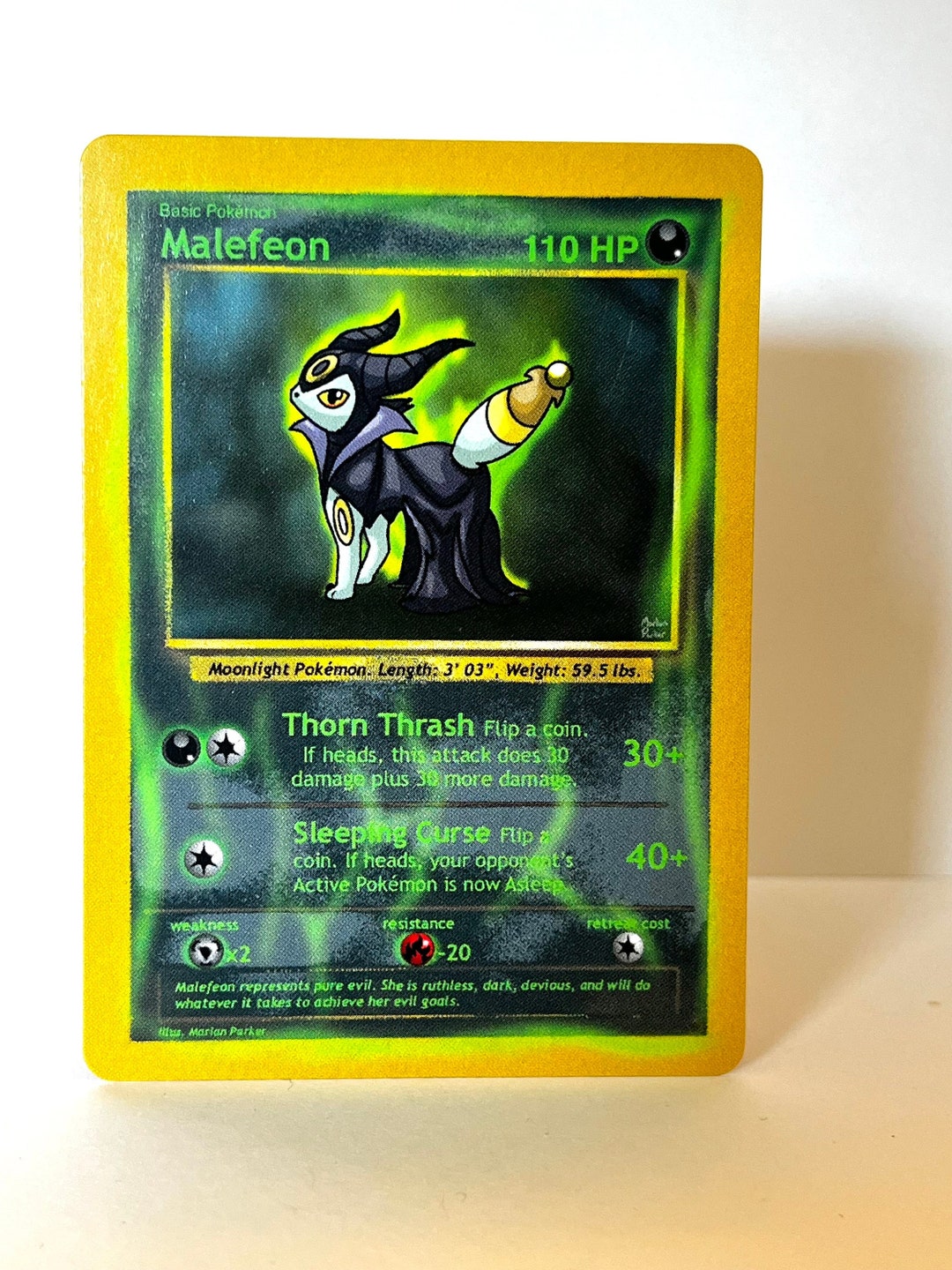 Custom Pokémon Card Malefeon (maleficent Umbreon) - Etsy