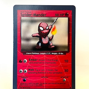 Custom Pokemon Card Spider-mander (spider-man Charmander) - Etsy