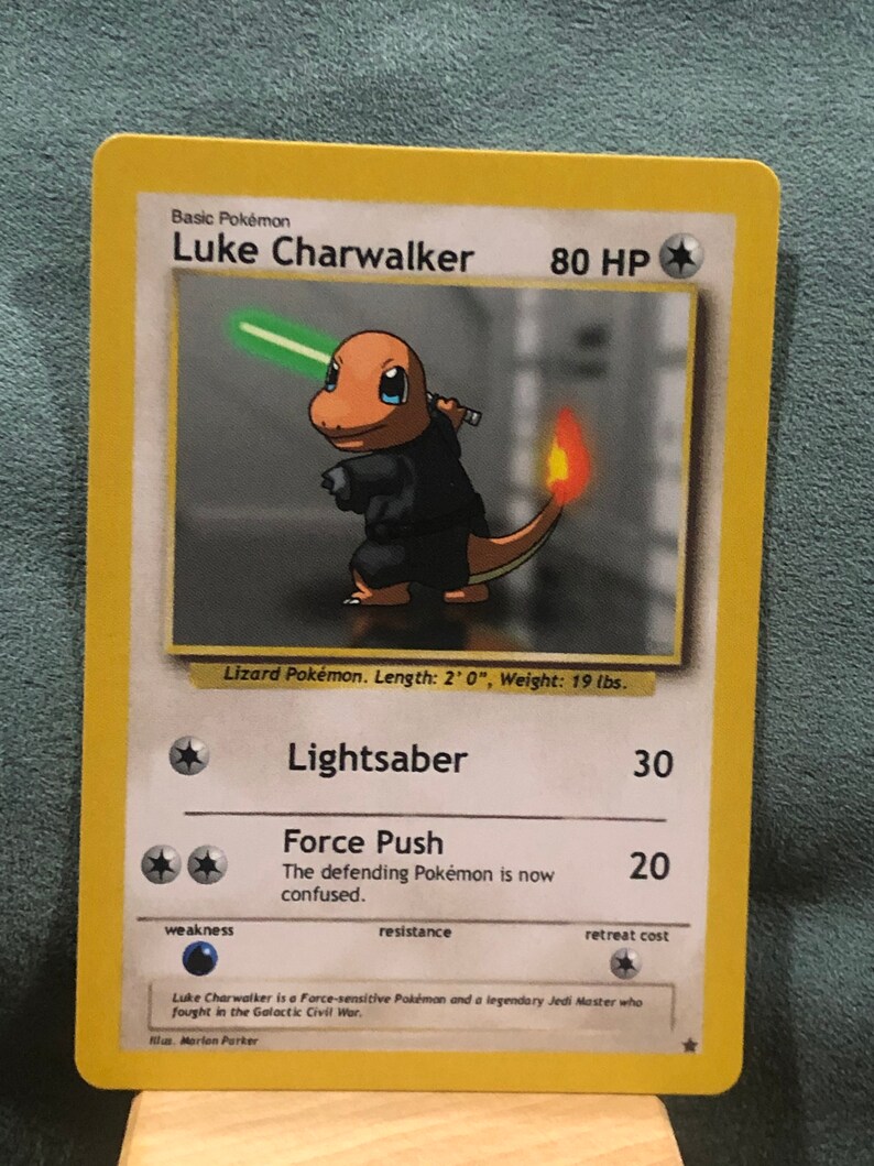 Custom Pokemon Card Luke Charwalker Luke Skywalker | Etsy