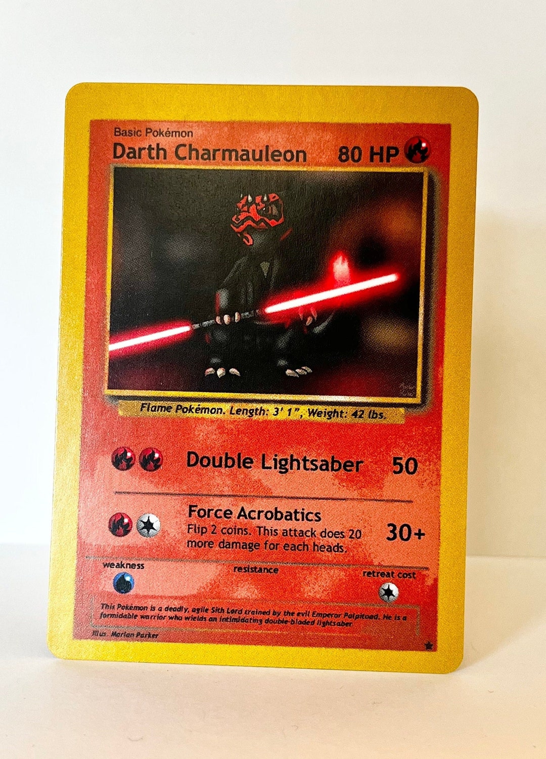 Custom Pokémon Card Darth Charmauleon (darth Maul Charmeleon) - Etsy