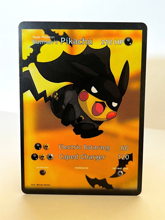 Custom Pokémon Card Batman's Pikachu Full Art - Etsy