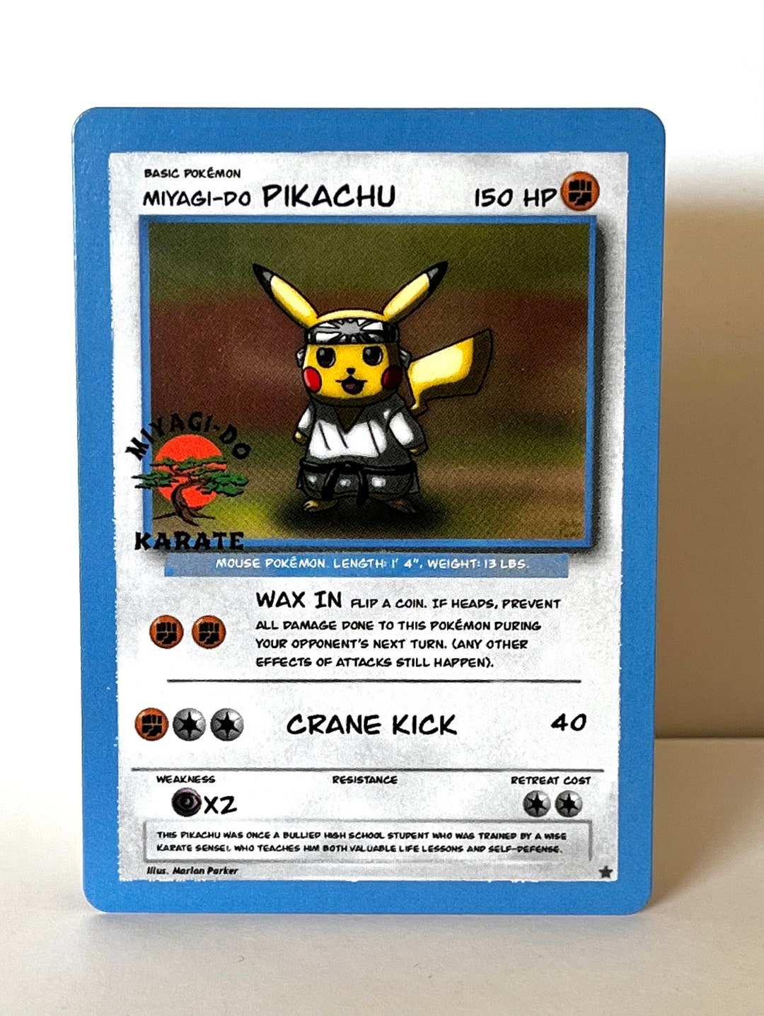 Custom Pokémon Card Miyagi Do Pikachu - Etsy