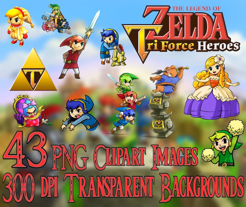 Triforce Heroes Clipart the Legend of Zelda 43 300 Dpi PNG Transparent ...