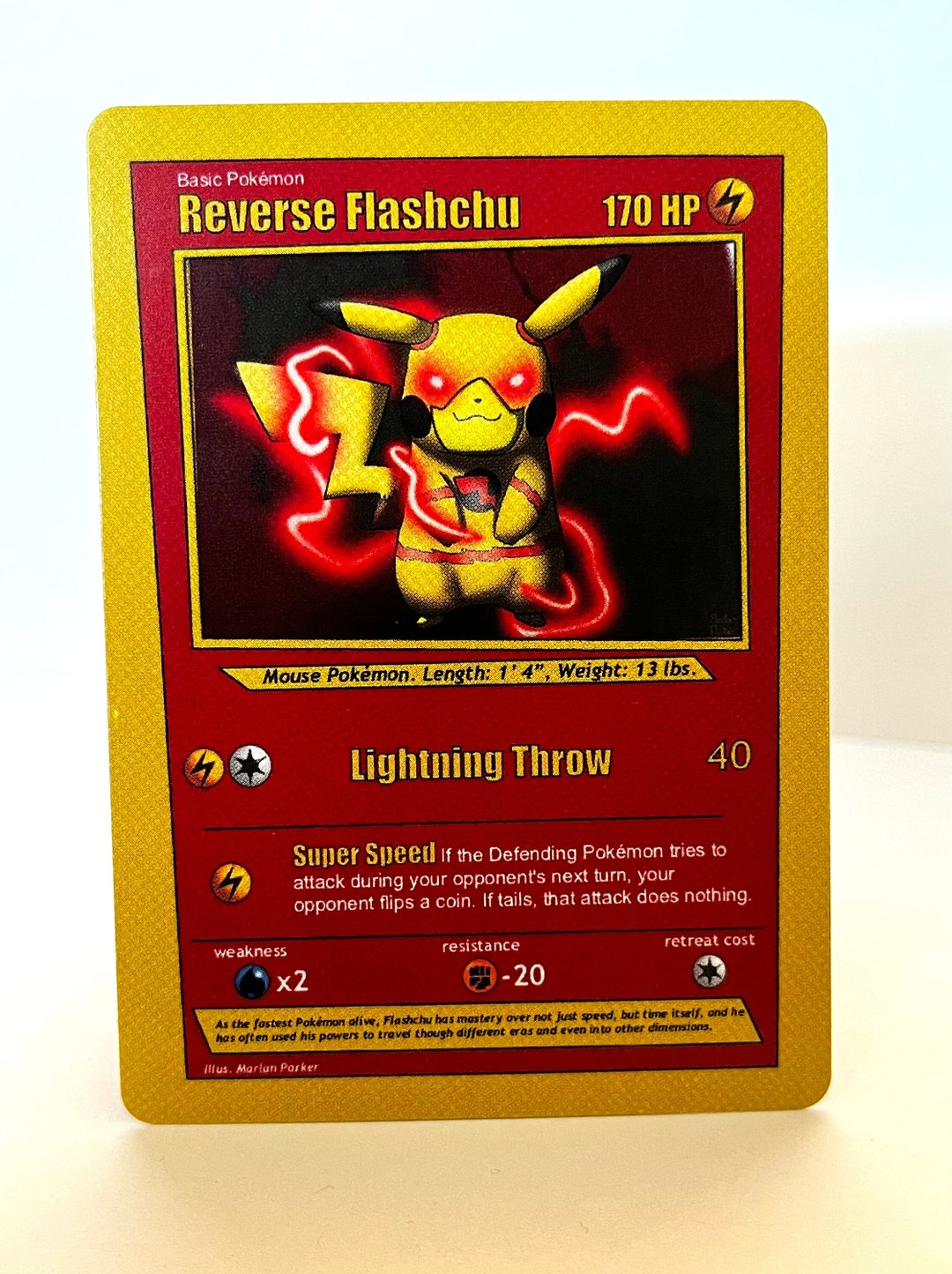 Custom Pokémon Card Reverse Flashchu (reverse Flash Pikachu) - Etsy
