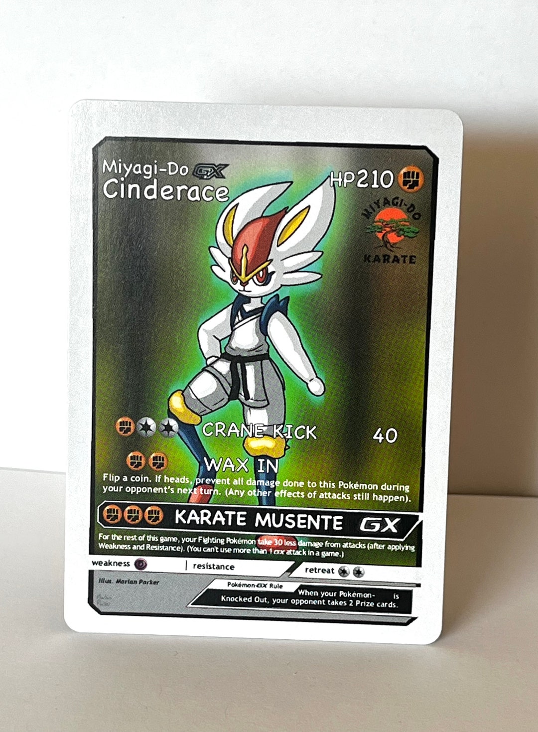 Custom Pokémon Card Miyagi Do Cinderace - Etsy