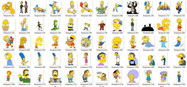 The Simpsons Clipart | 156 PNG Images, Transparent Backgrounds (digital ...