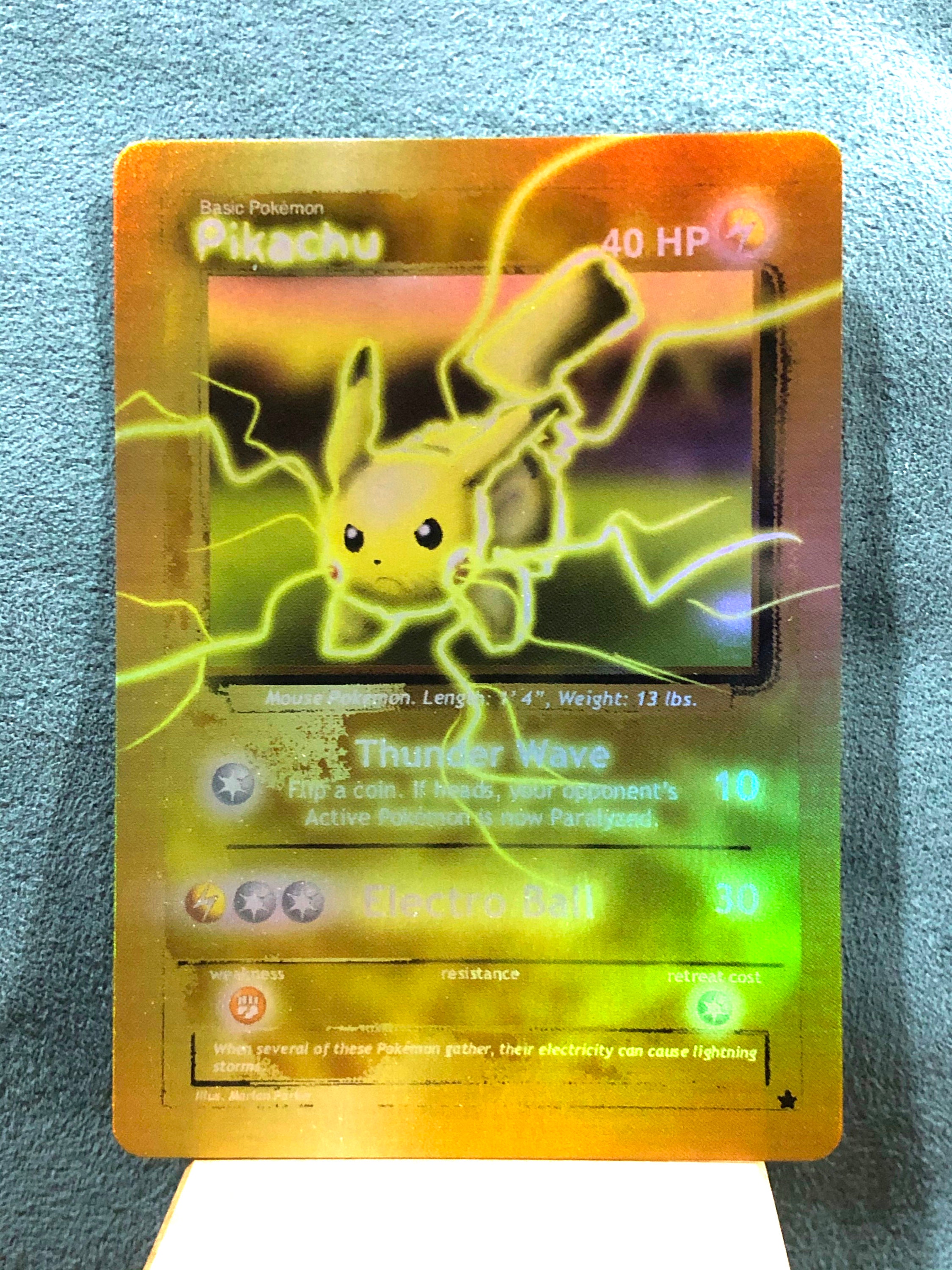 Custom Pokémon Card Pikachu - Etsy