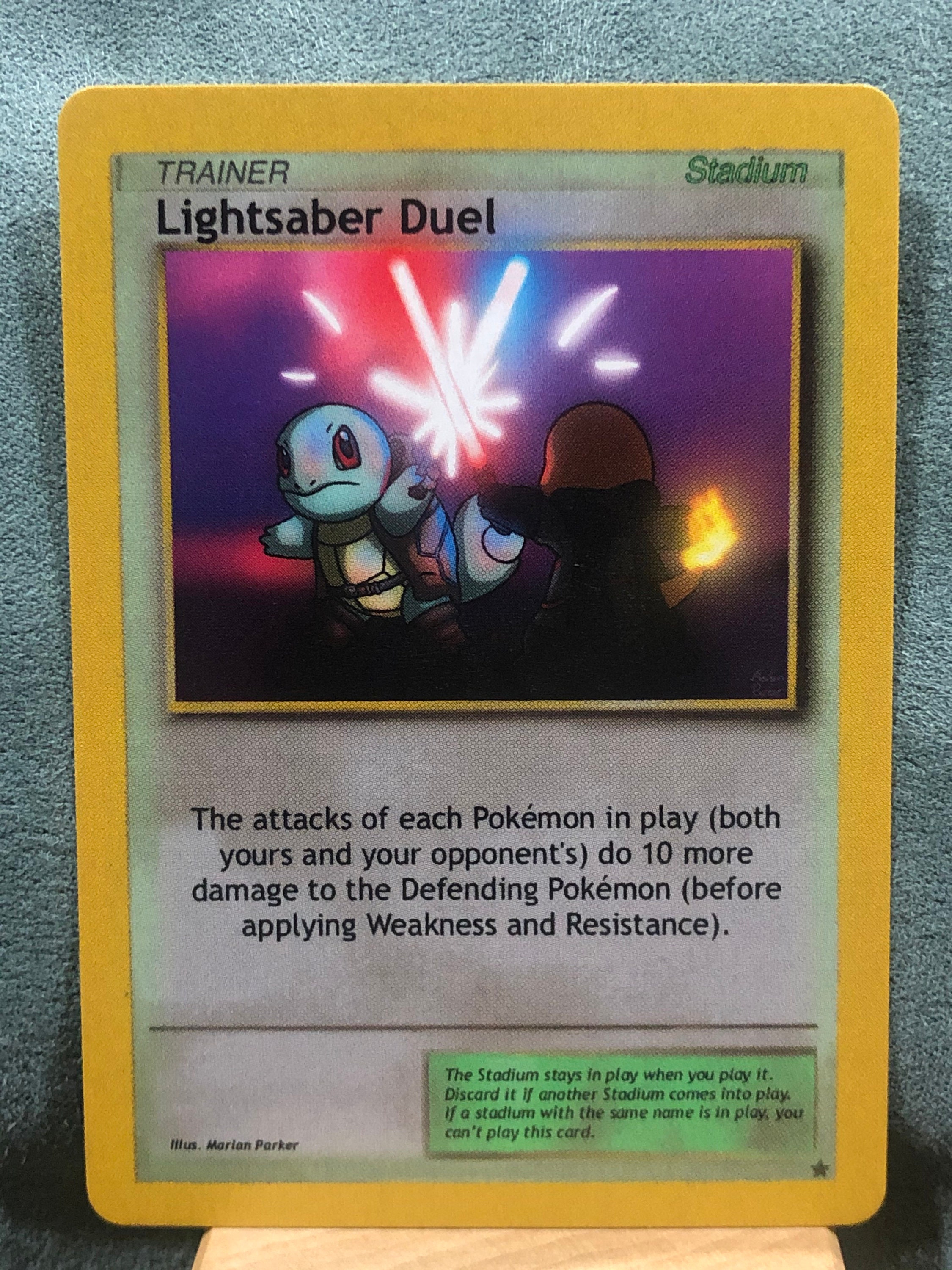 Custom Pokemon Card Star Wars Lightsaber Duel | Etsy