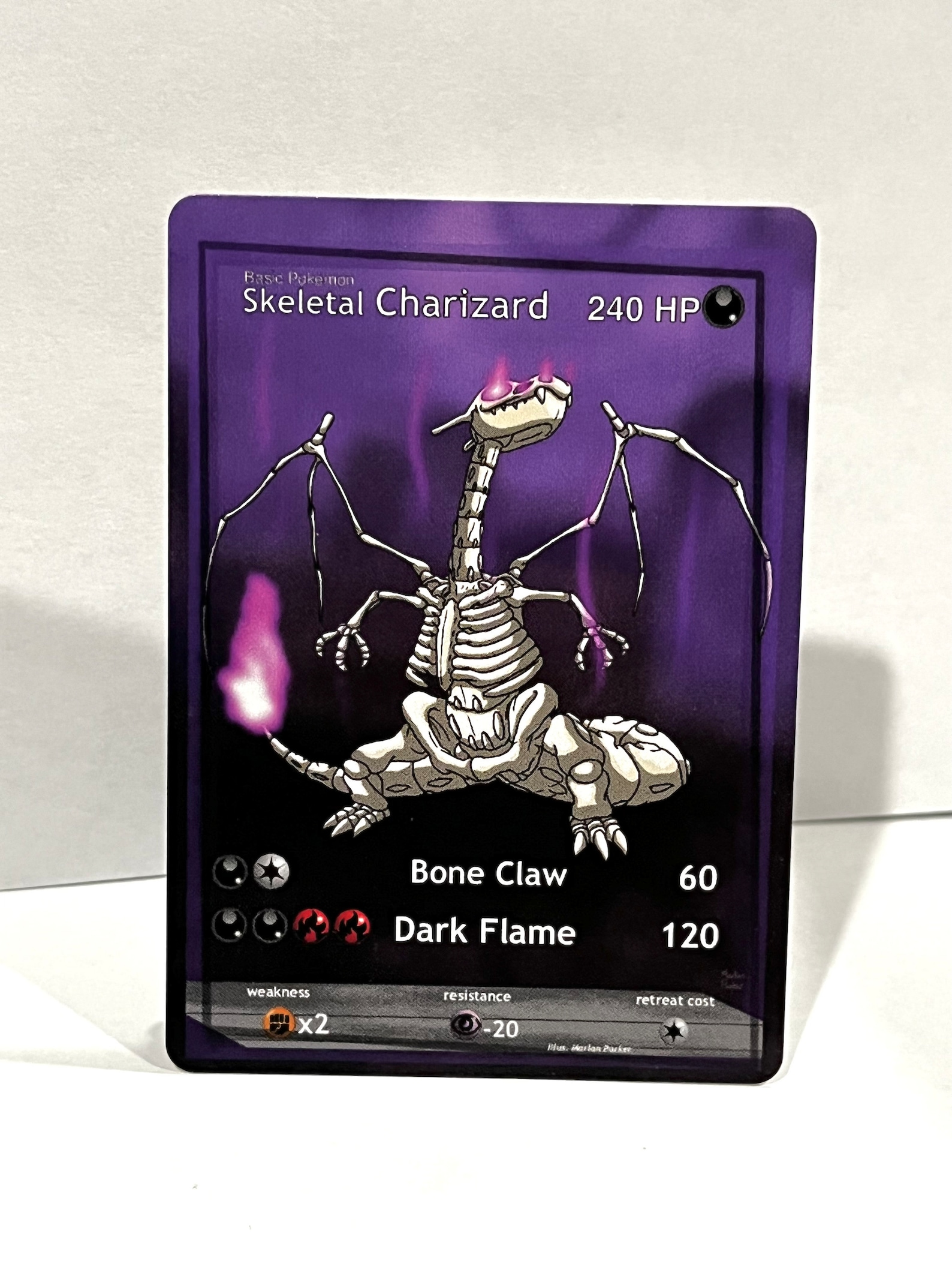 Custom Pokémon Card Skeletal Charizard Full Art - Etsy