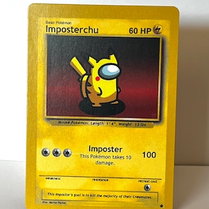 Custom Pokémon Card Imposterchu (among Us Imposter Pikachu) - Etsy