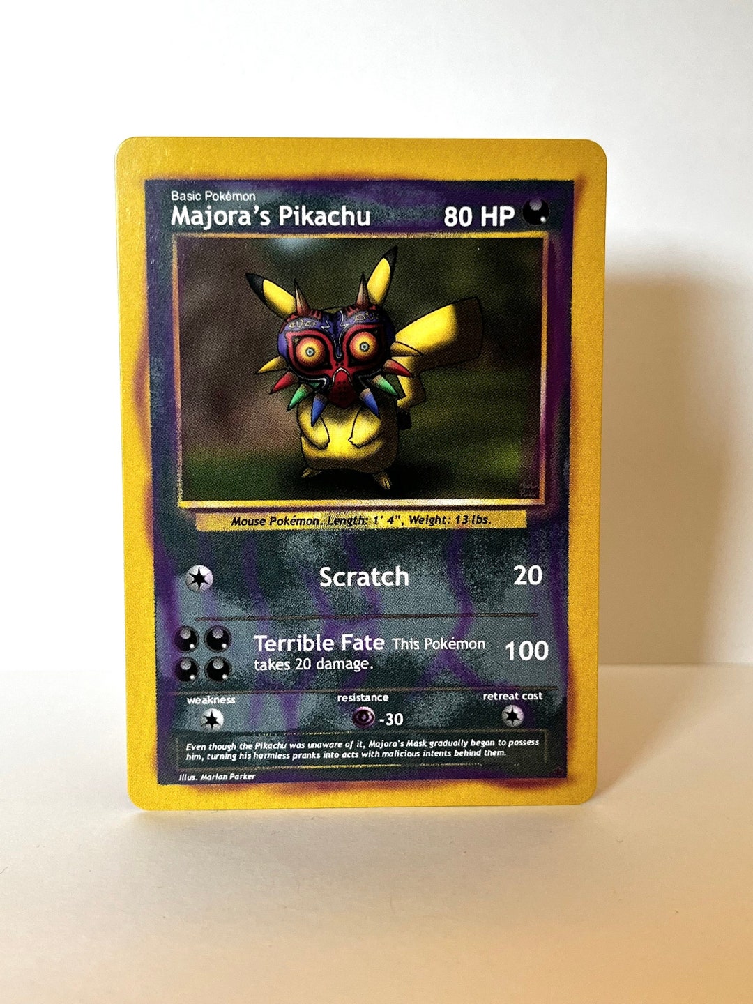 Custom Pokémon Card Majora's Pikachu Zelda Majoras Mask - Etsy