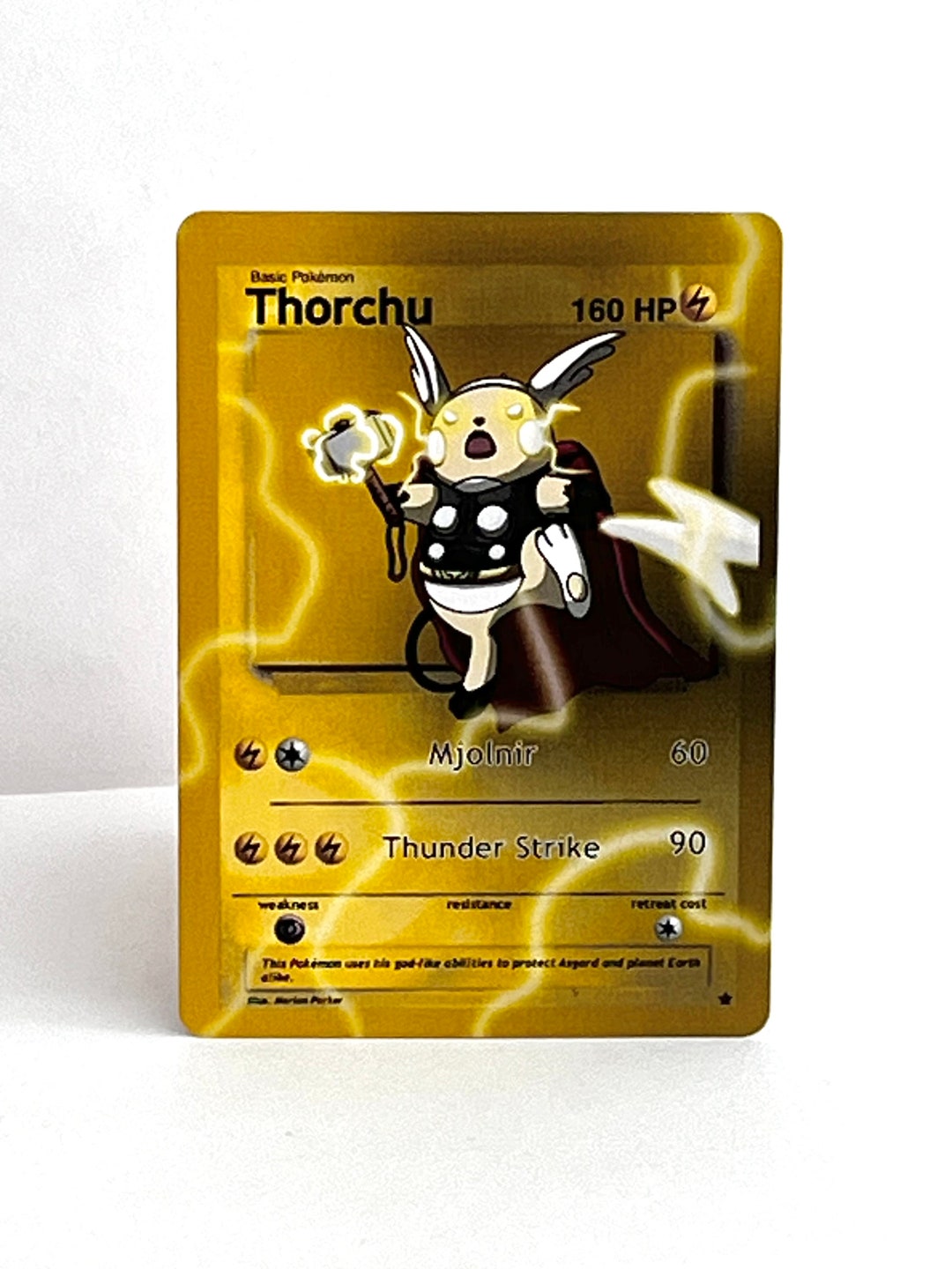 Custom Pokémon Card Thorchu (thor Raichu) - Etsy