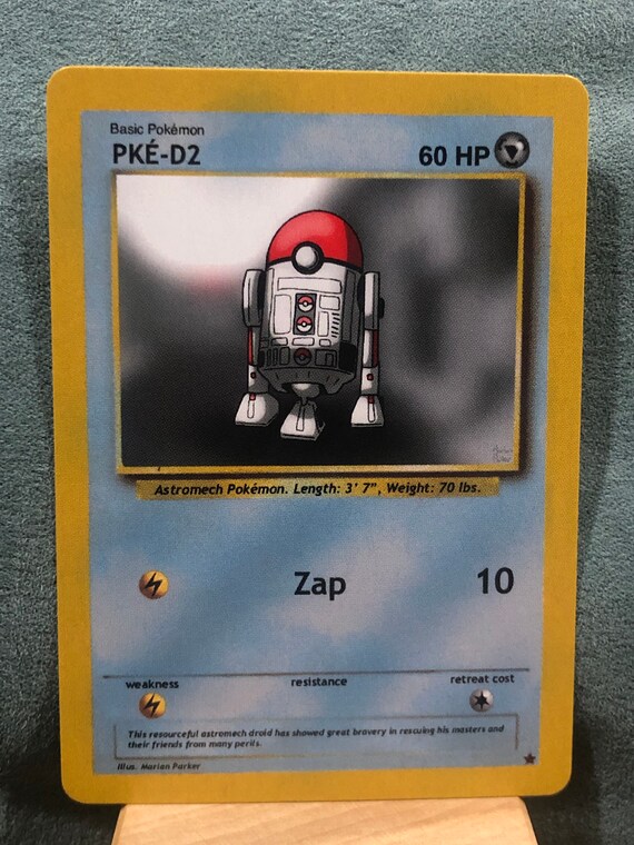 Custom Pokemon Card PKÉ-D2 pokeball R2-D2 - Etsy
