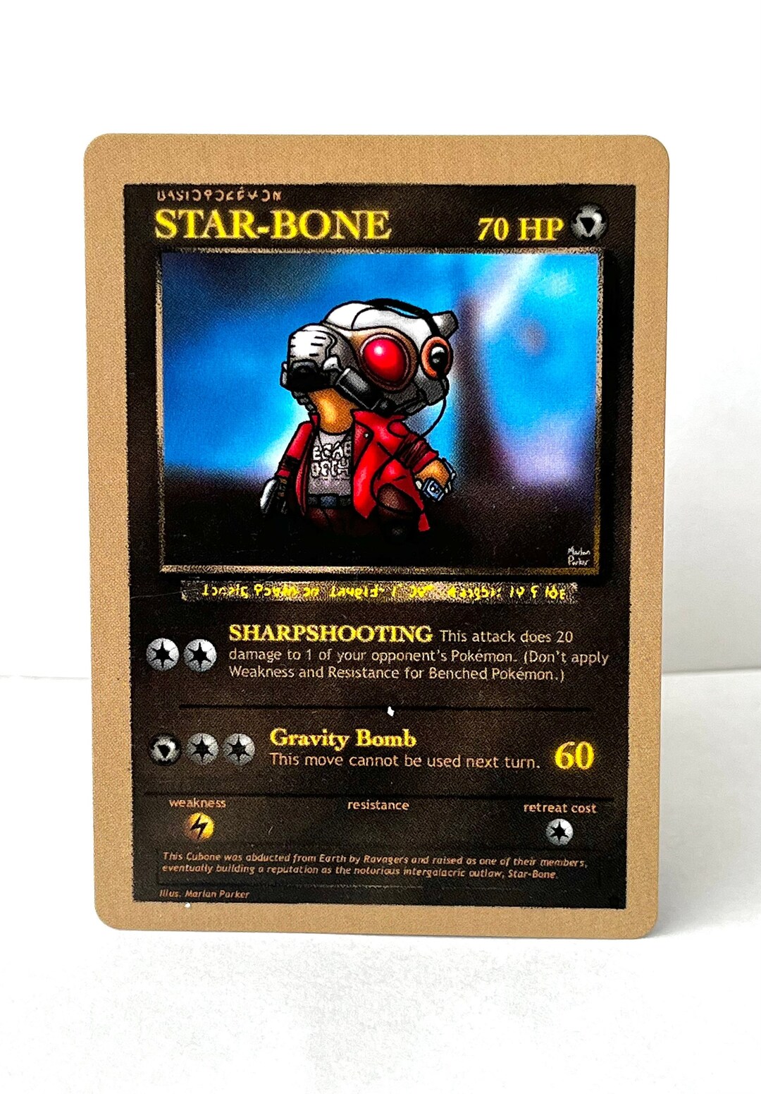 Custom Pokémon Card Star-bone (star-lord Cubone) - Etsy