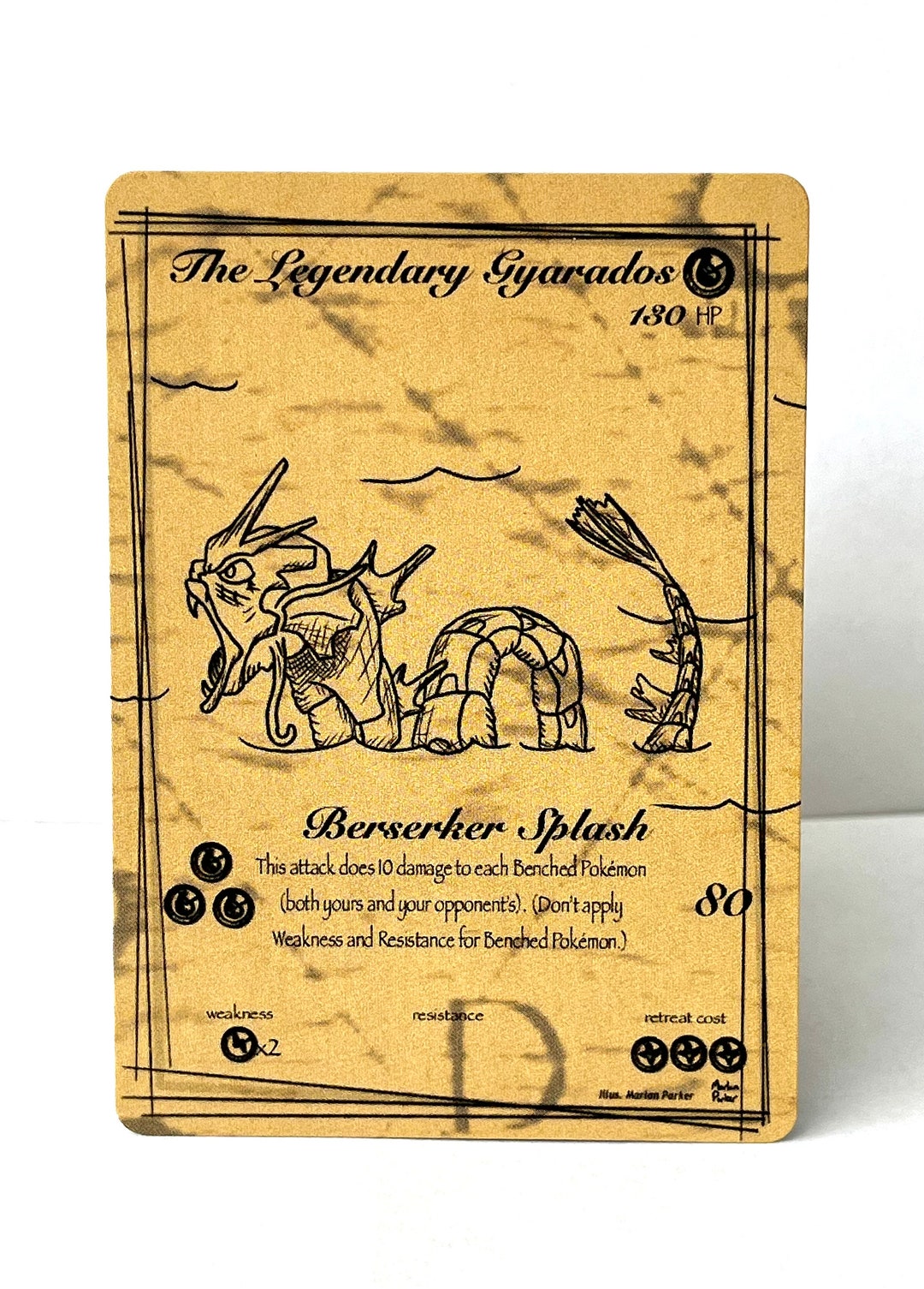 Custom Pokémon Card the Legendary Gyarados (pirate Map Gyarados) - Etsy