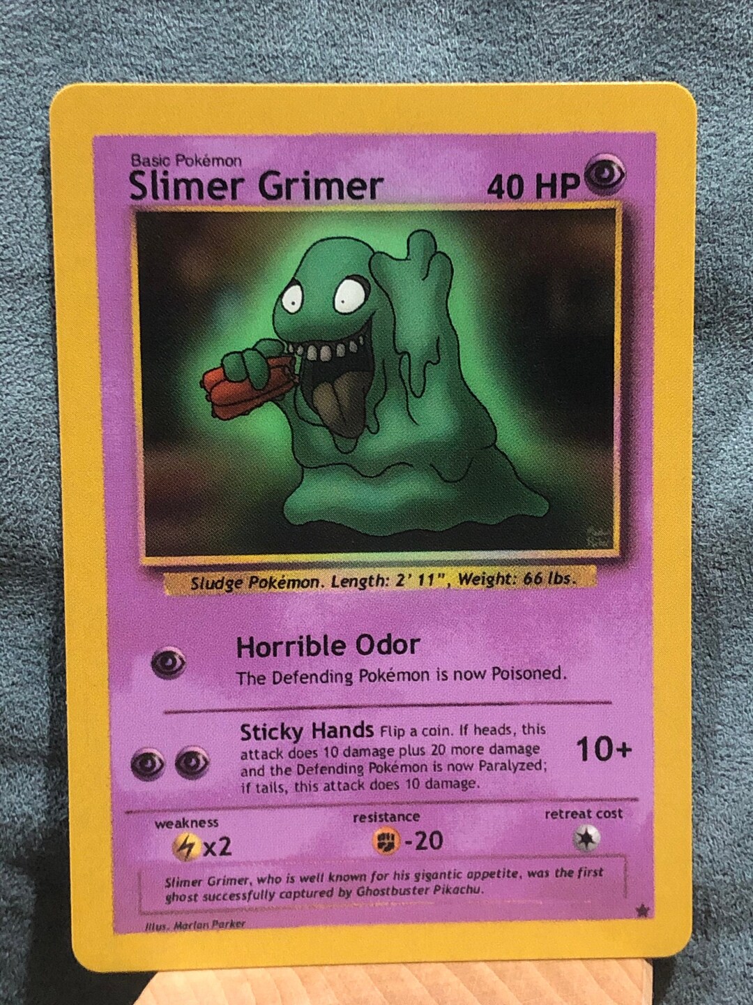 Custom Pokémon Card Slimer Grimer - Etsy