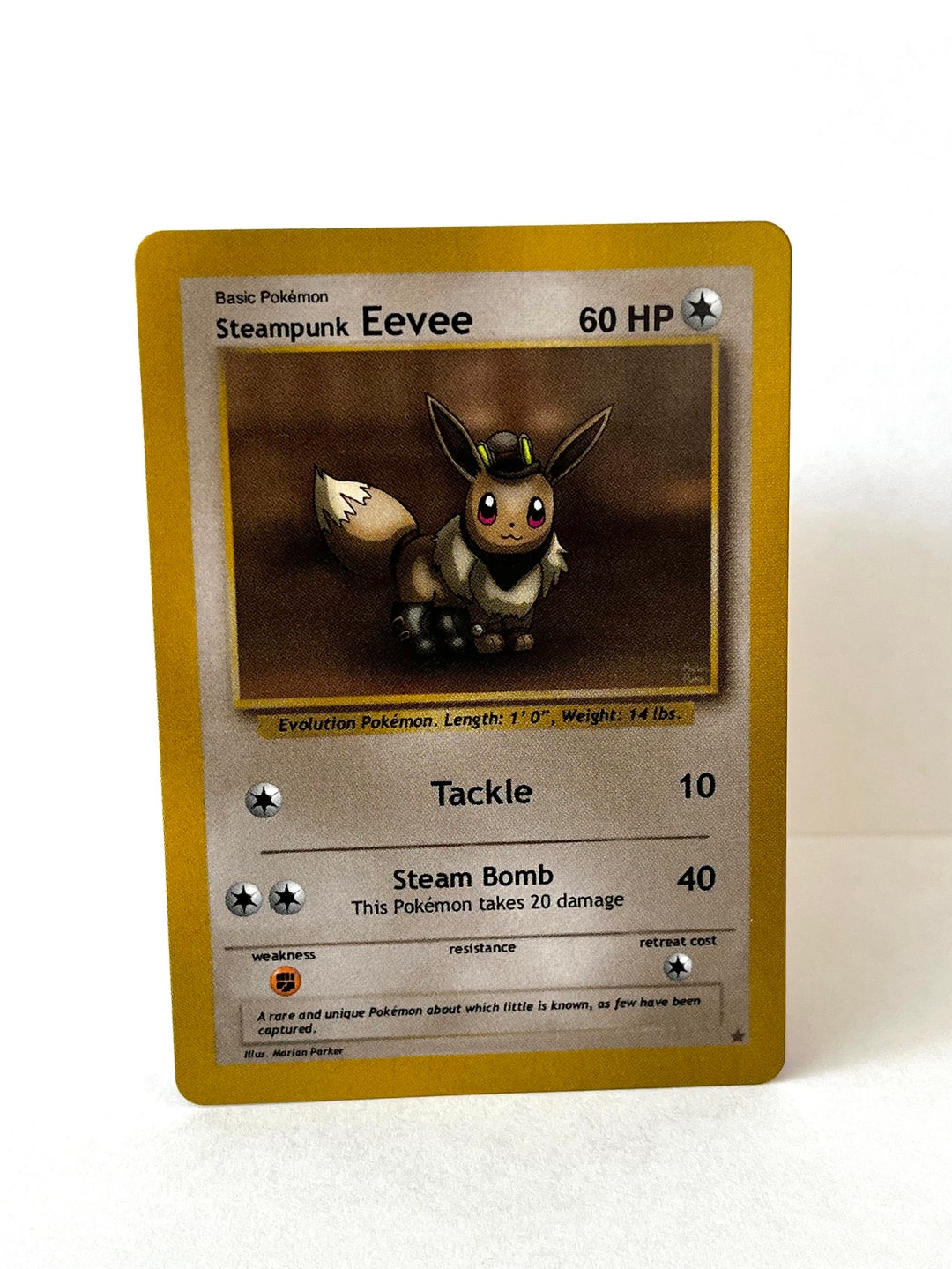 Custom Pokemon Card Steampunk Eevee - Etsy