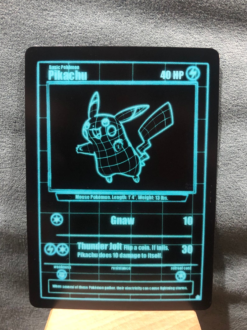 Custom Pokémon Card Cyber Pikachu | Etsy