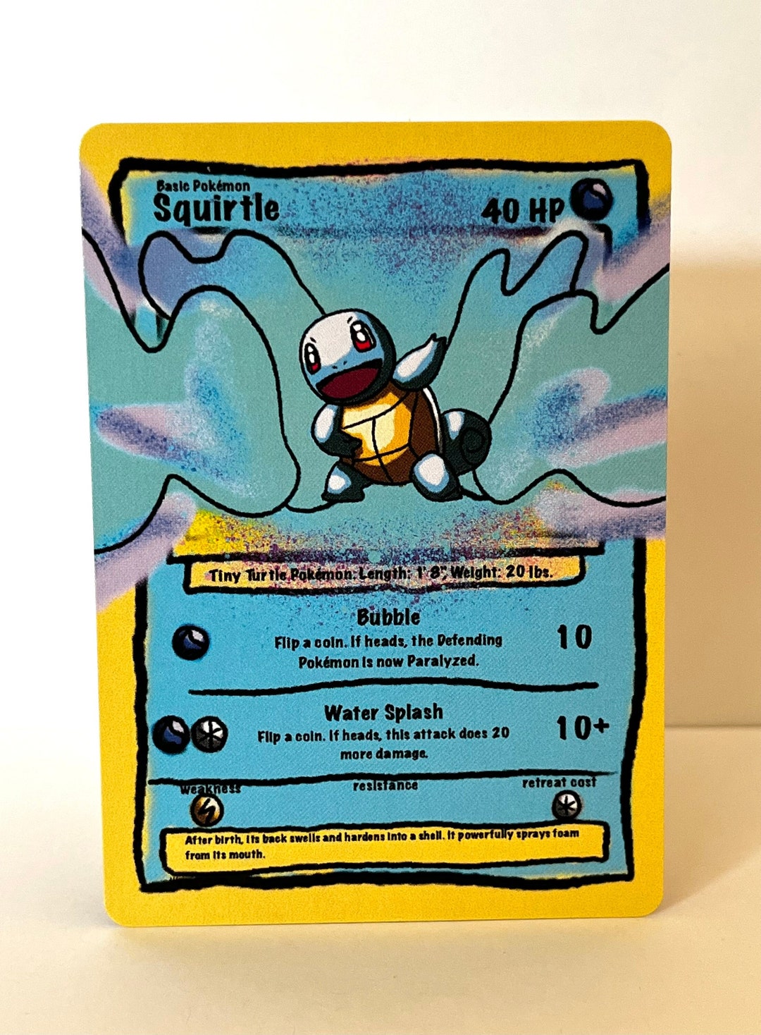 Custom Pokemon Card Spraypaint Art Squirtle - Etsy