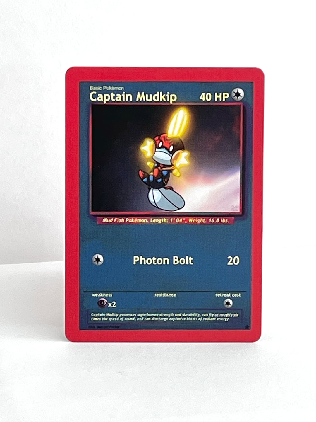 Custom Pokémon Card Captain Mudkip captain Marvel Mudkip - Etsy