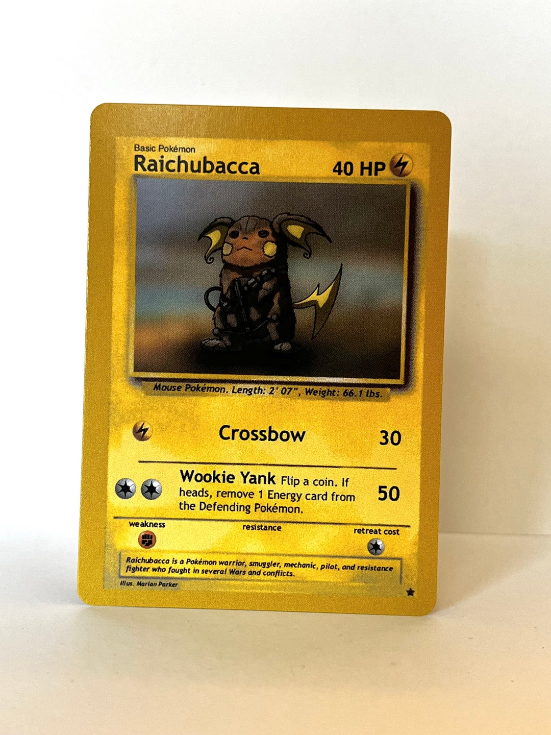Custom Pokémon Card Raichubacca (raichu Chewbacca) - Etsy