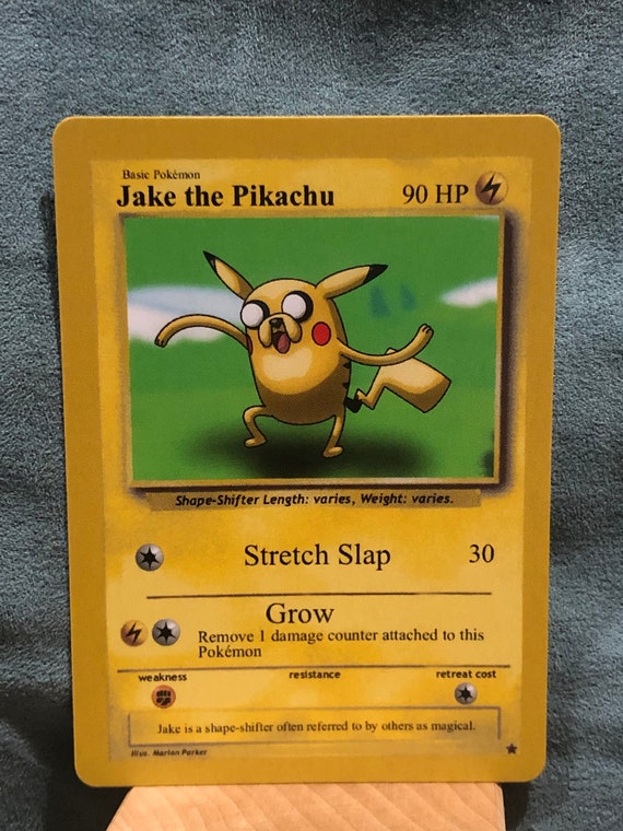 Custom Pokémon Card Jake the Pikachu - Etsy