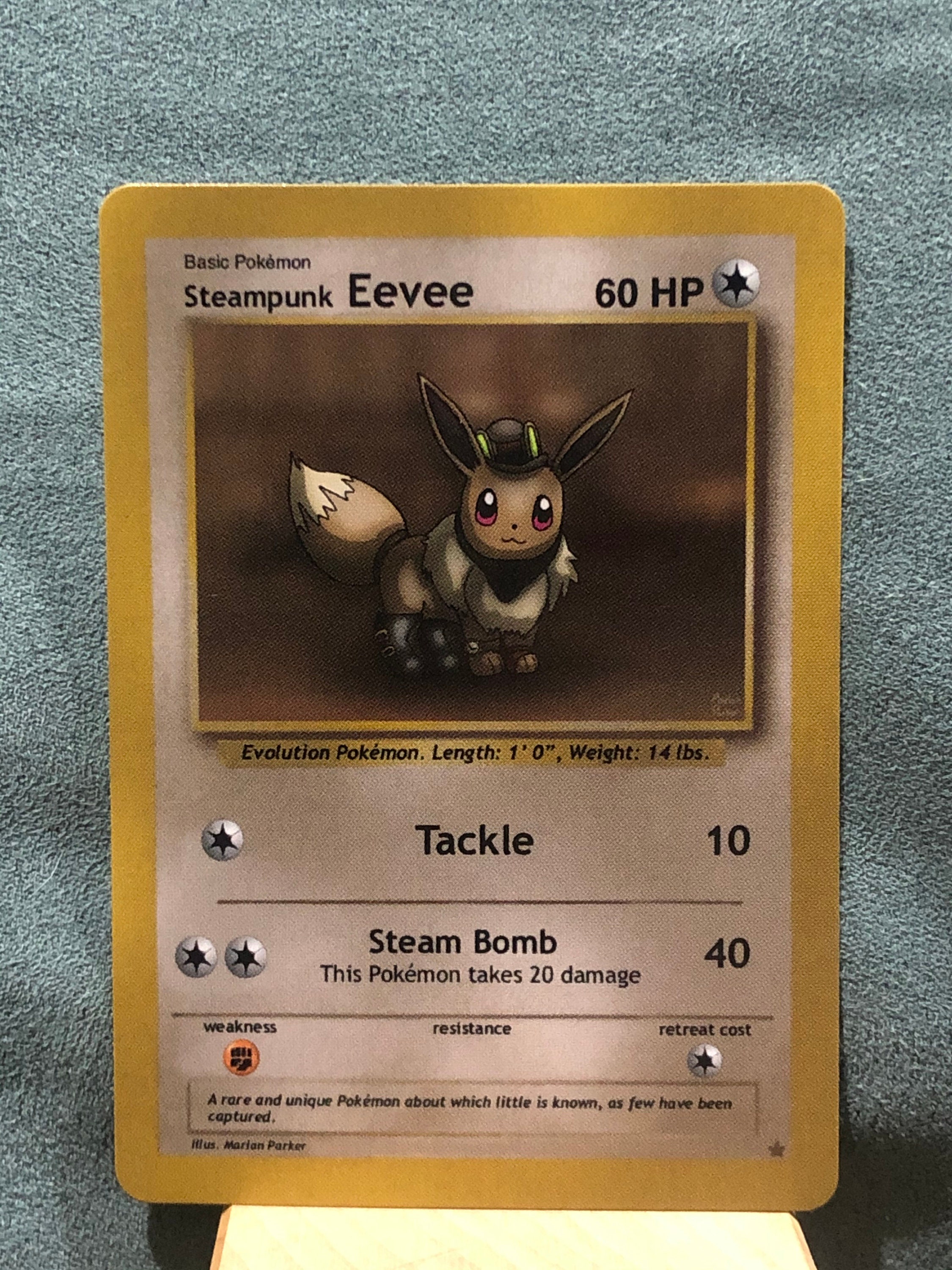 Custom Pokemon Card Steampunk Eevee | Etsy