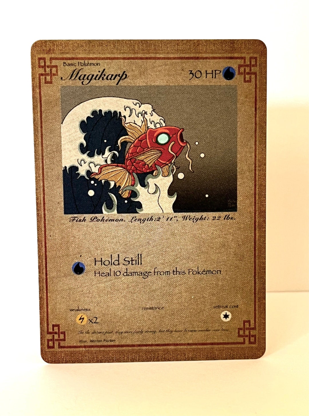 Custom Pokémon Card Japanese Style Painting Magikarp - Etsy