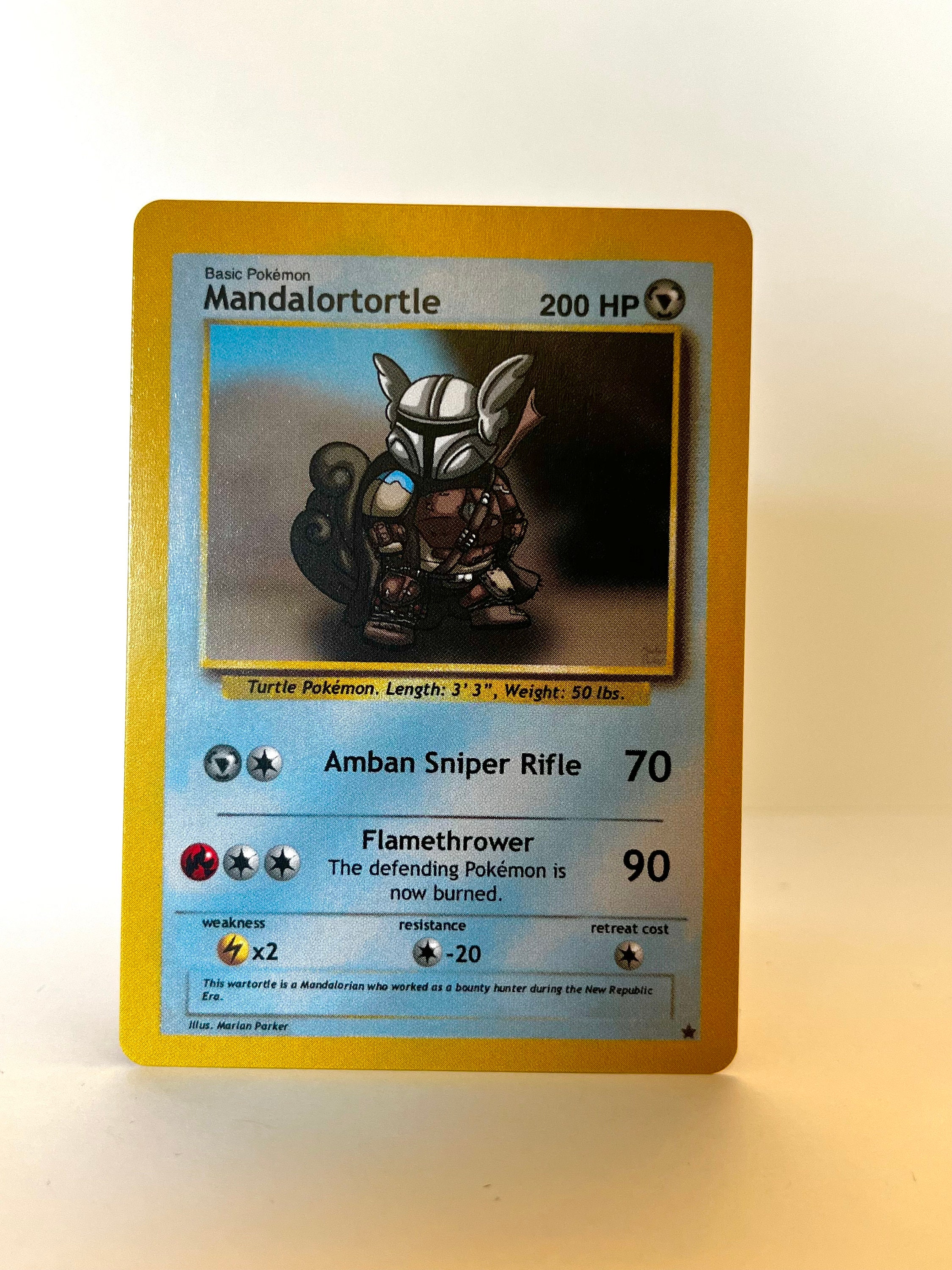 Custom Pokemon Card Mandalortortle (mandalorian Wartortle) - Etsy