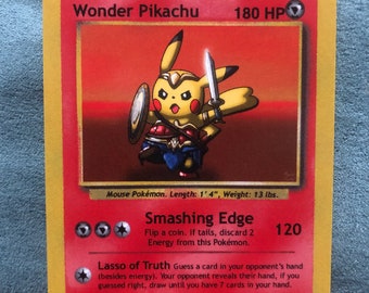 Pikachu Card Custom - Etsy